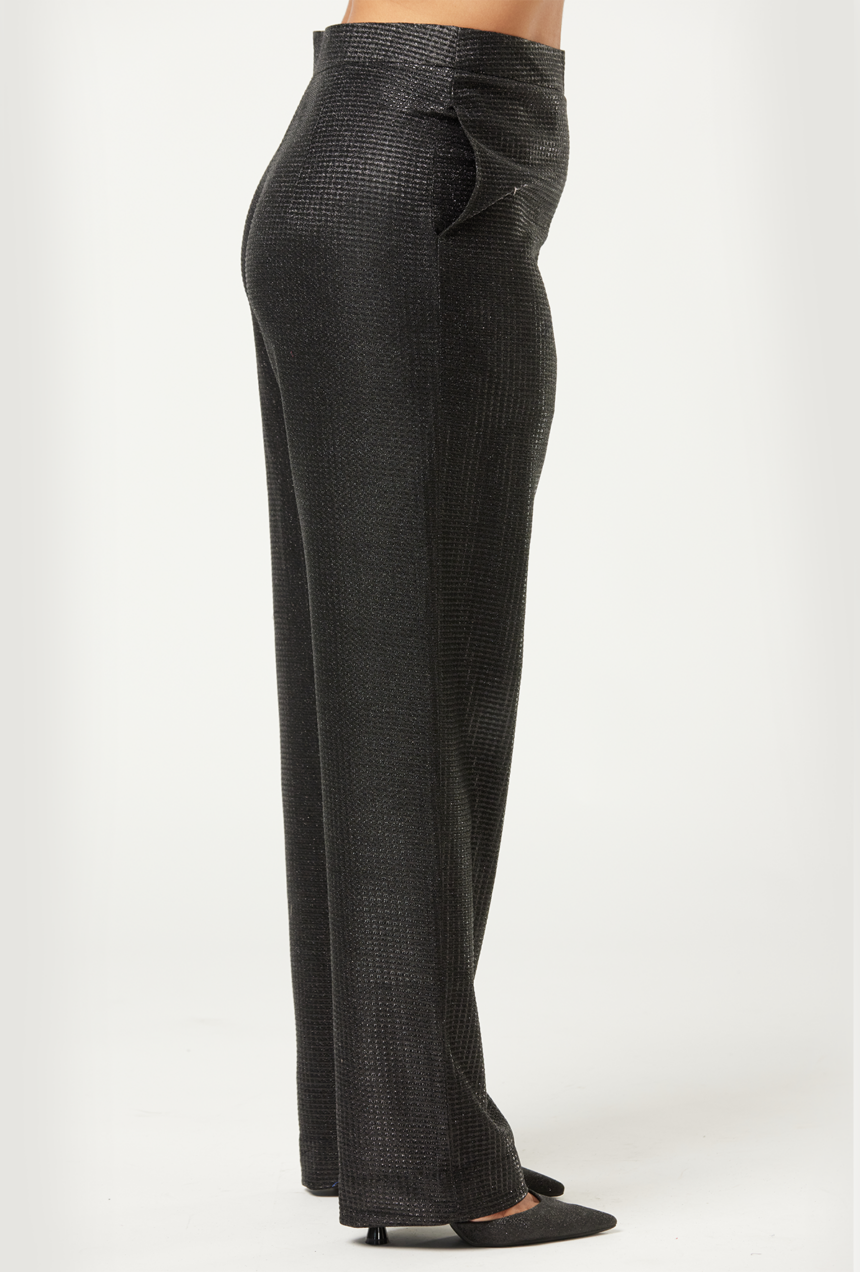 Oversized Shimmer Suit set in Black | Izel