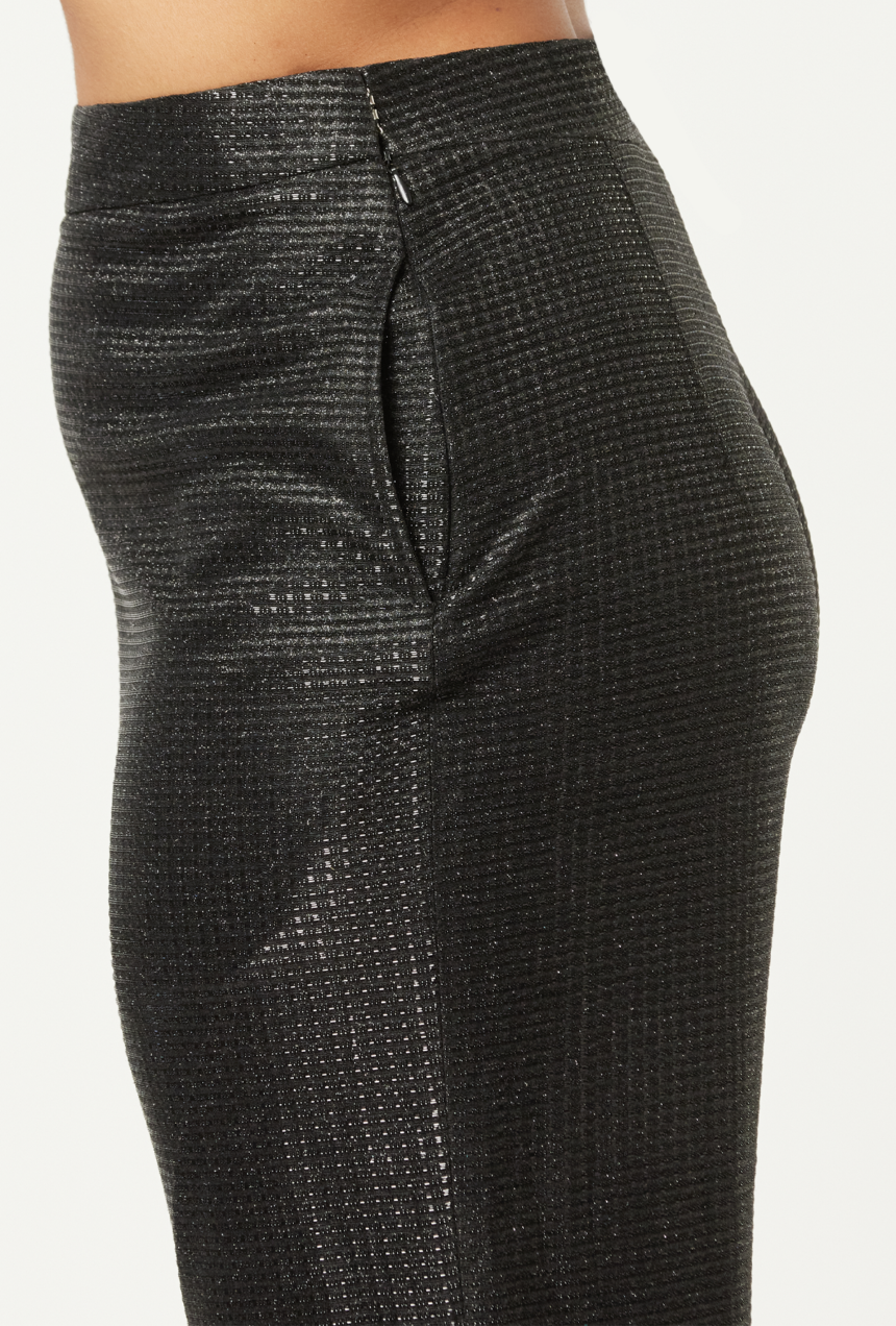 Oversized Shimmer Suit set in Black | Izel